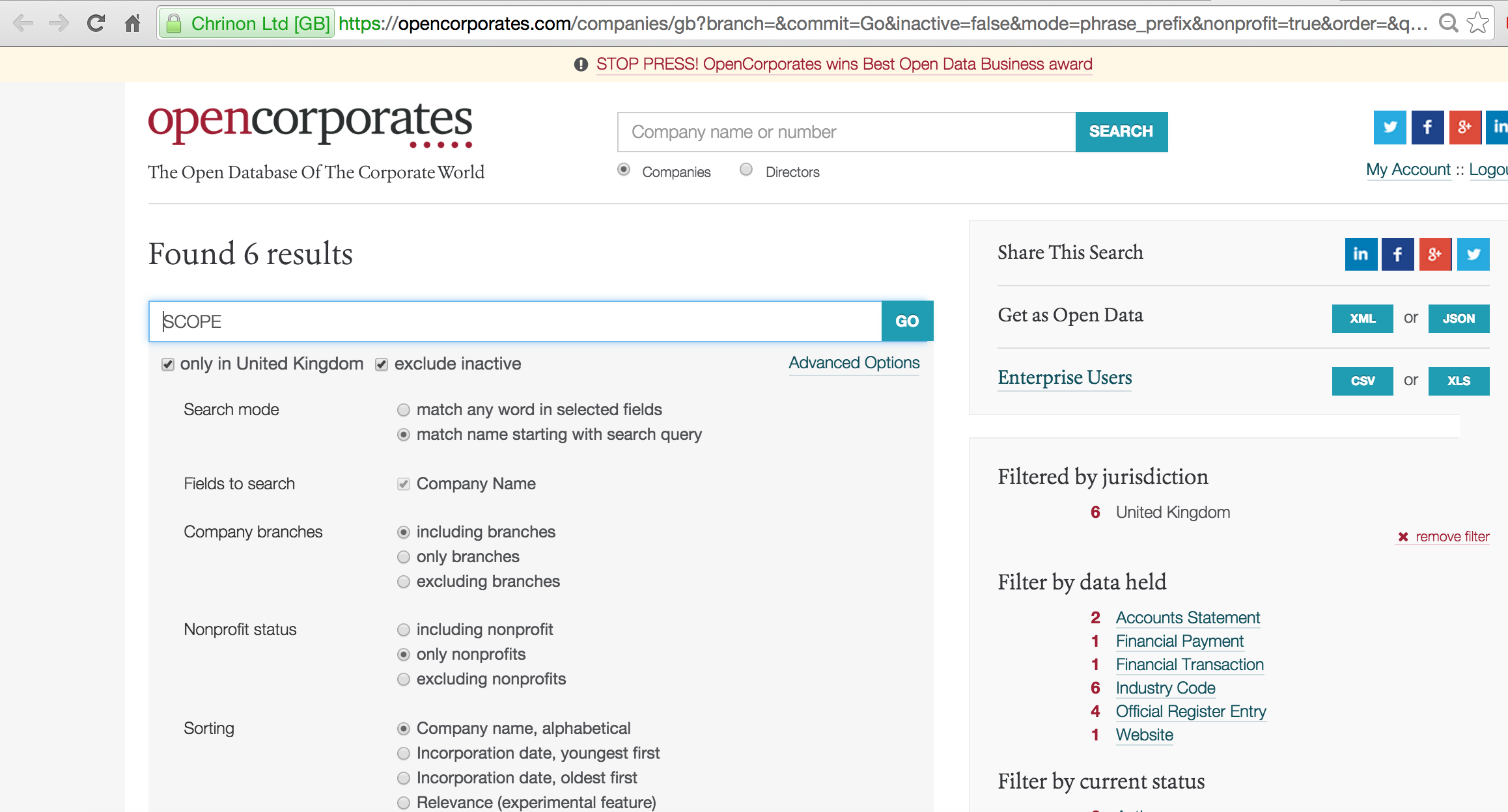 Introducing OpenCorporates Advanced Search – more powerful than ever ...